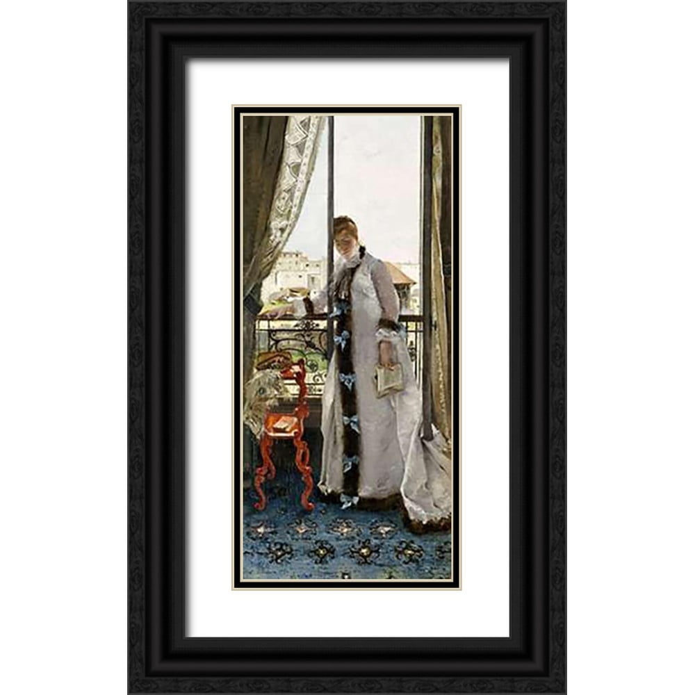 Duez, Ernest Ange 13x24 Black Ornate Wood Framed with Double Matting ...