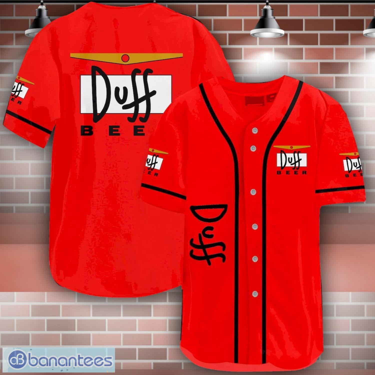 Duff Beer Red Baseball Jersey Shirt Sunny Shirt Best Gift For Men And ...