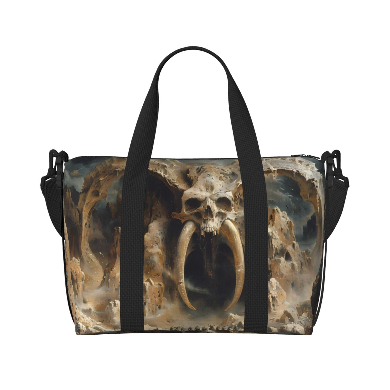 Duffle Bag for Travel Essentials - Ancient Skull Cave Landscape Duffel ...