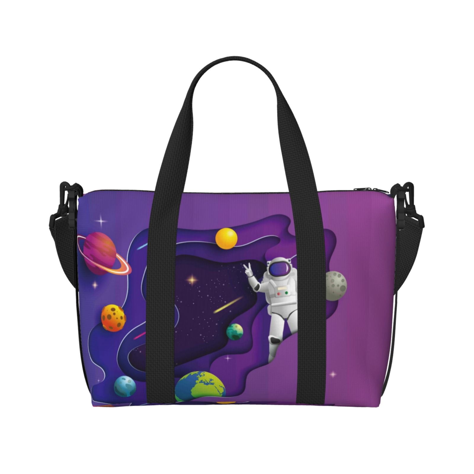 Duffle Bag for Travel Essentials - Astronaut on Mission in Outer Space ...