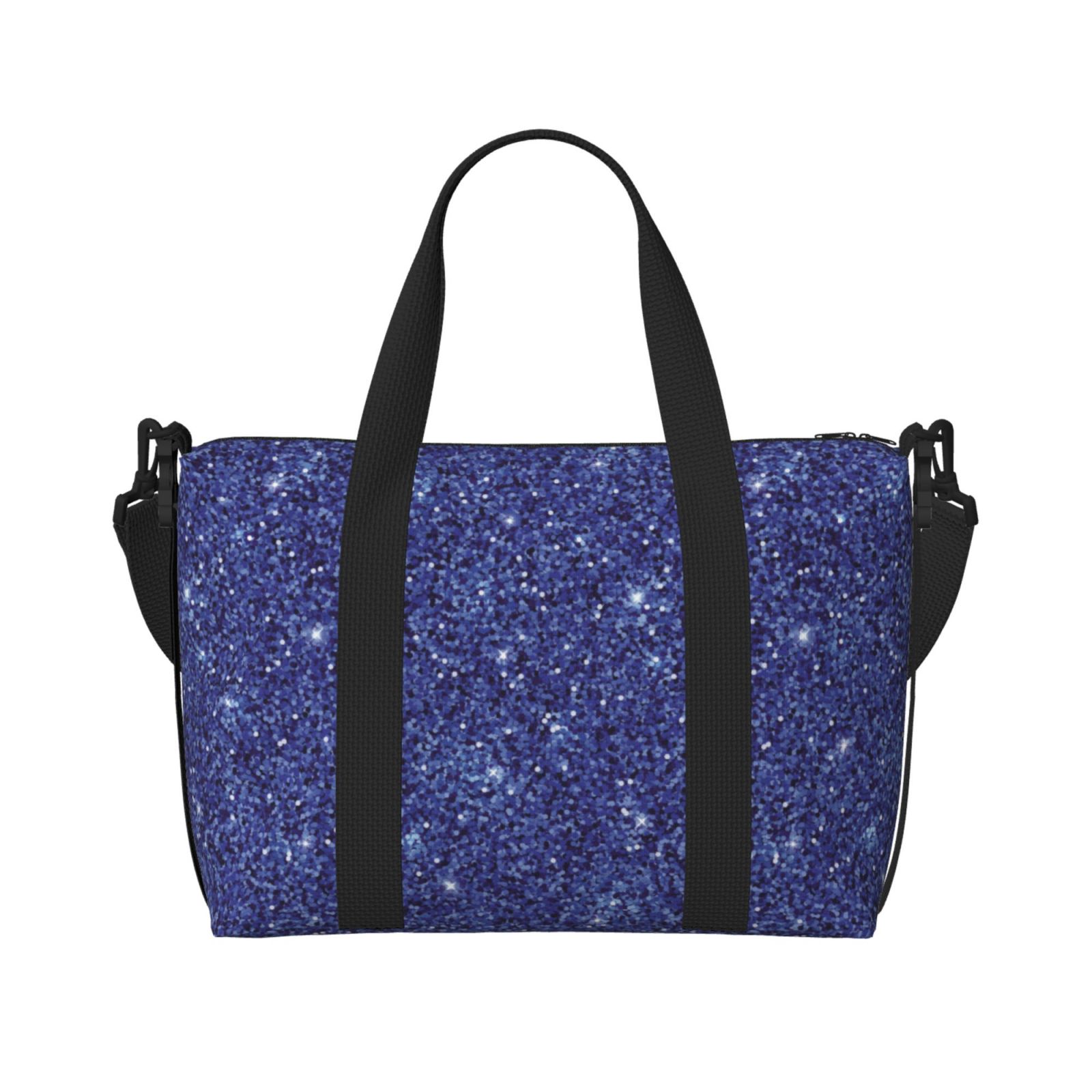 Duffle Bag for Travel Essentials - Blue lightning Glitter B Duffel Bag ...