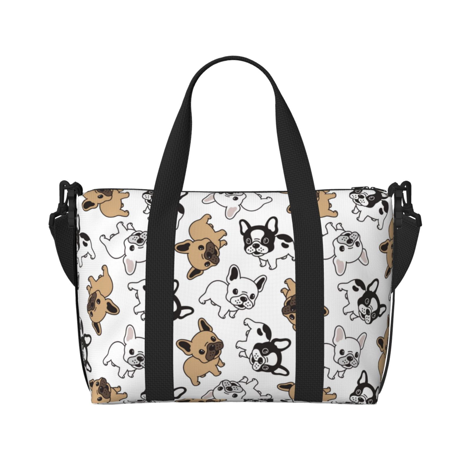 Duffle Bag for Travel Essentials - Cartoon Cute French Bulldog_A Duffel ...
