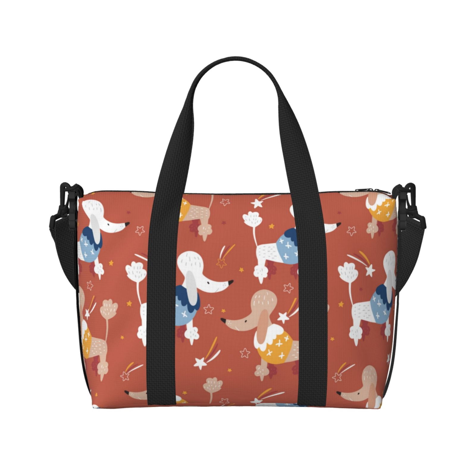 Duffle Bag for Travel Essentials - Cartoon Cute Funny Poodle Dog Duffel ...