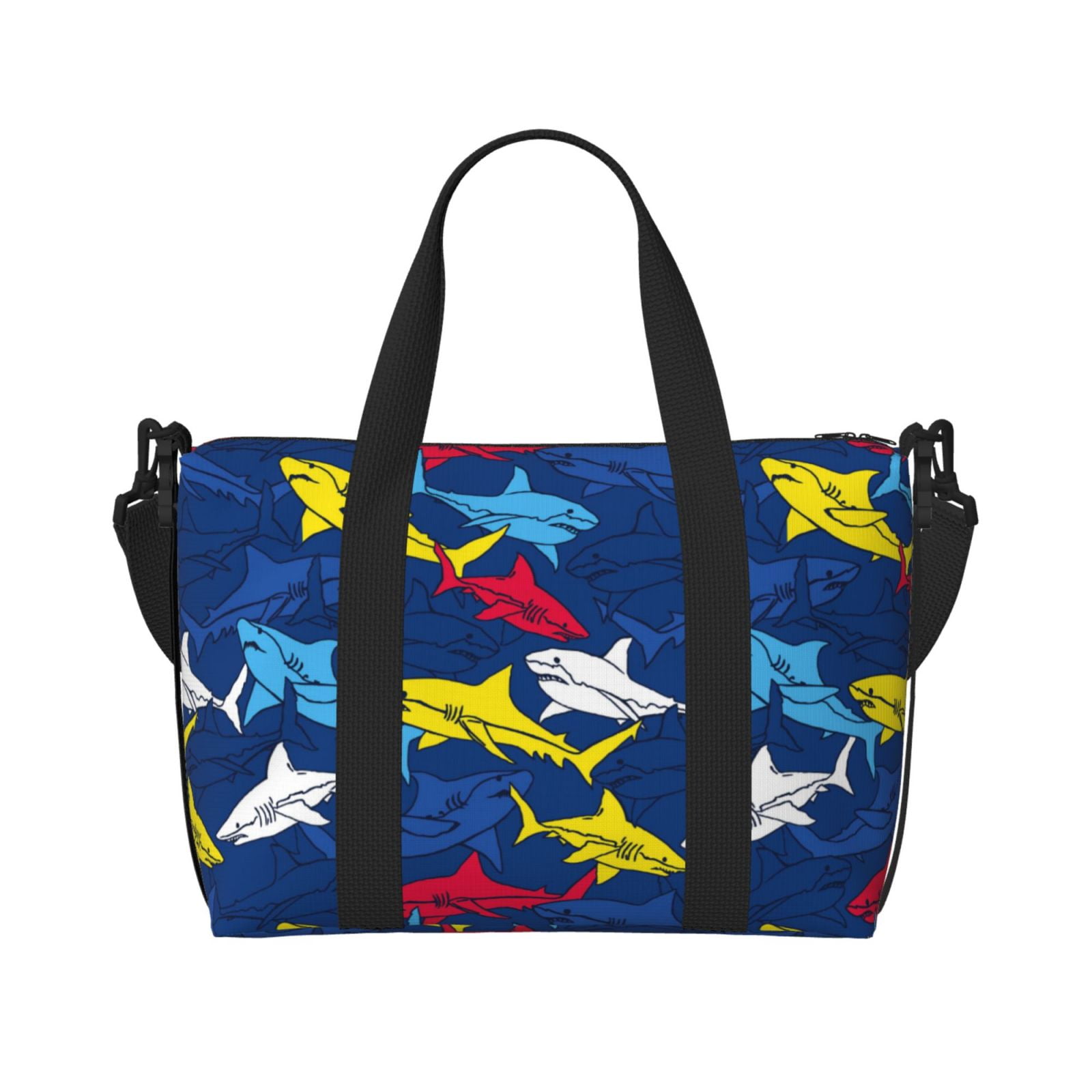 Duffle Bag for Travel Essentials - Cartoon Shark Duffel Bag Gym Bag ...