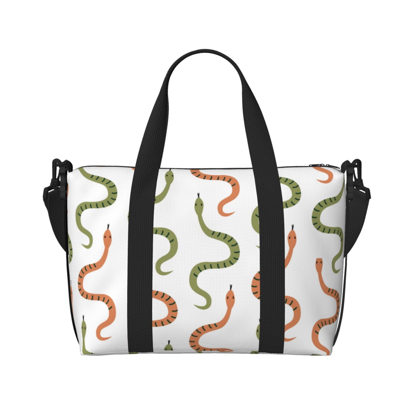 Duffle Bag for Travel Essentials - Cartoon Simple Cute Snake Duffel Bag ...
