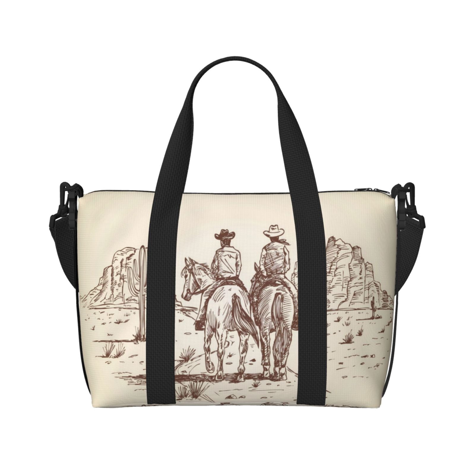 Duffle Bag for Travel Essentials - Cowboys Riding Horses Duffel Bag Gym ...