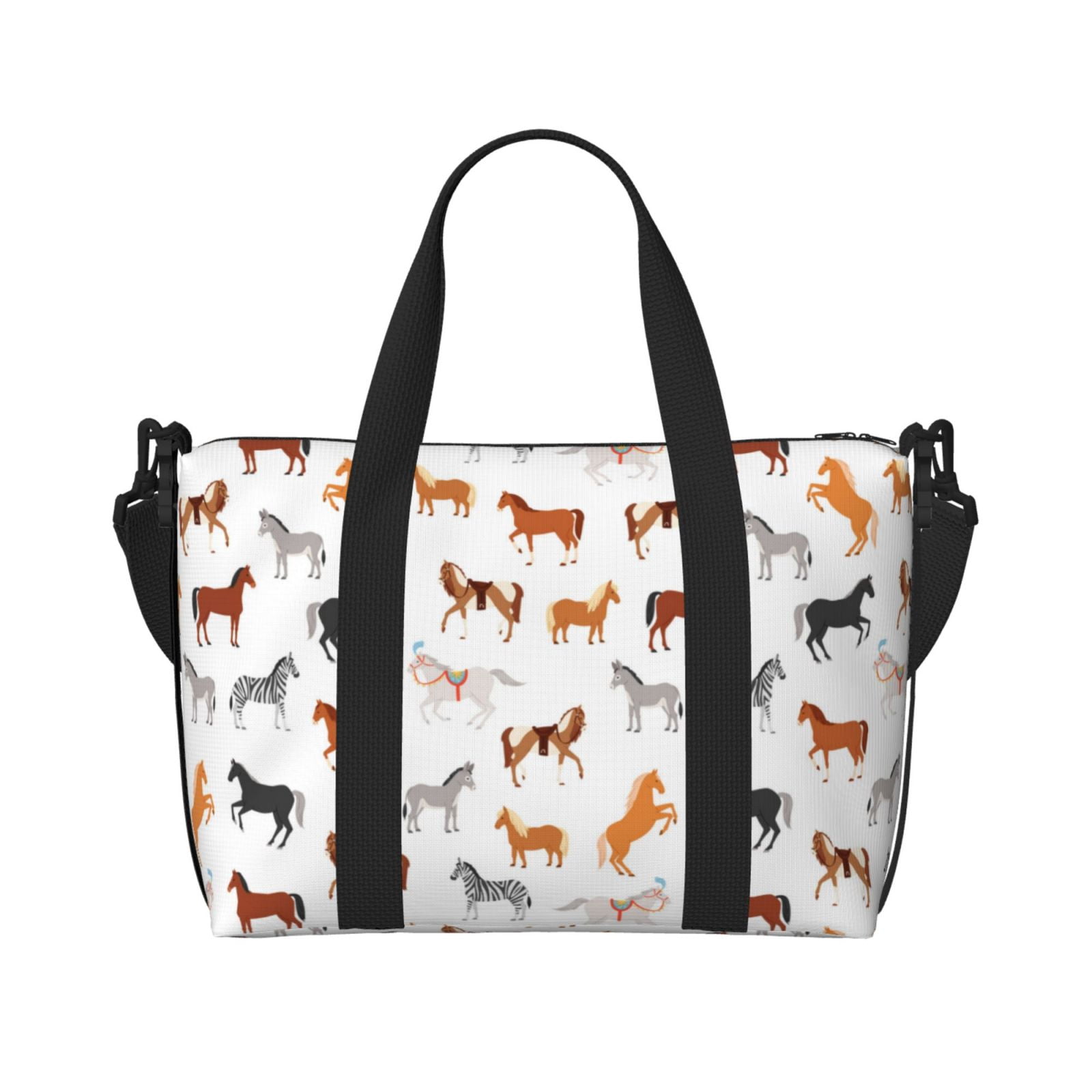 Duffle Bag for Travel Essentials - Cute Horse Donkey Zebra Pony Duffel ...
