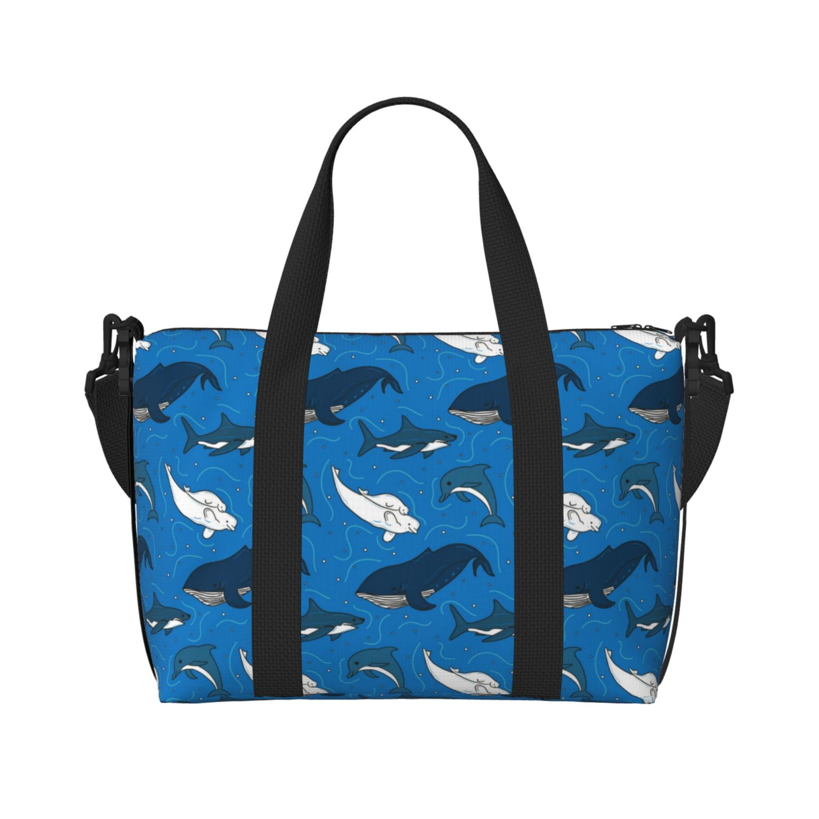 Duffle Bag for Travel Essentials - Cute Whale Dolphin Shark Duffel Bag ...