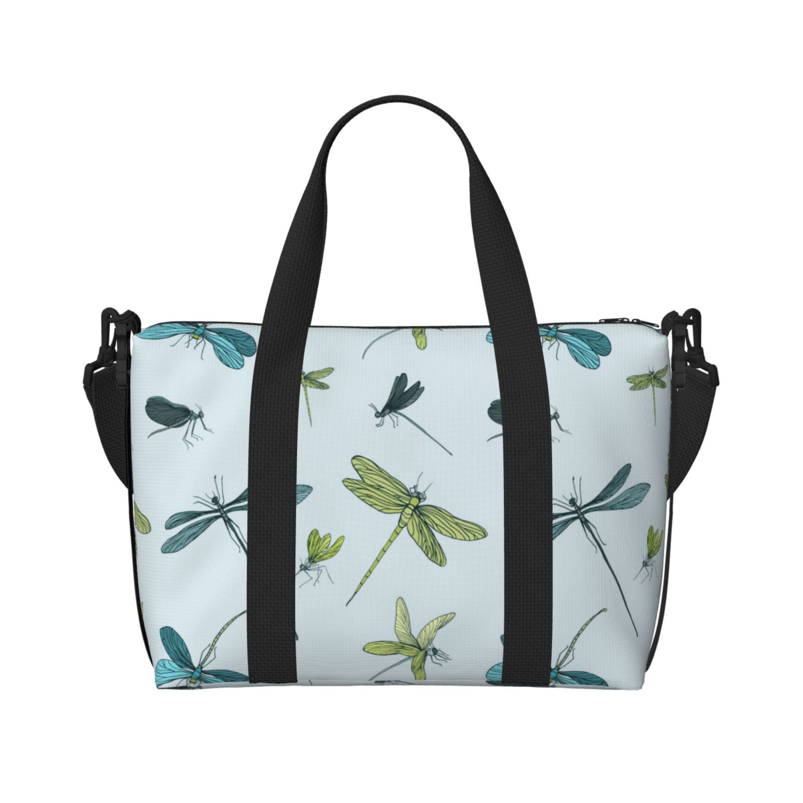 Duffle Bag for Travel Essentials - Dragonfly Blue Green Gray Duffel Bag ...