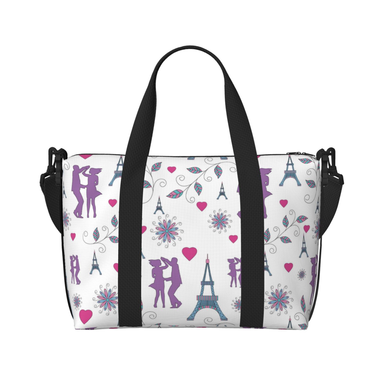 Duffle Bag for Travel Essentials - Eiffel Tower dancing Duffel Bag Gym ...
