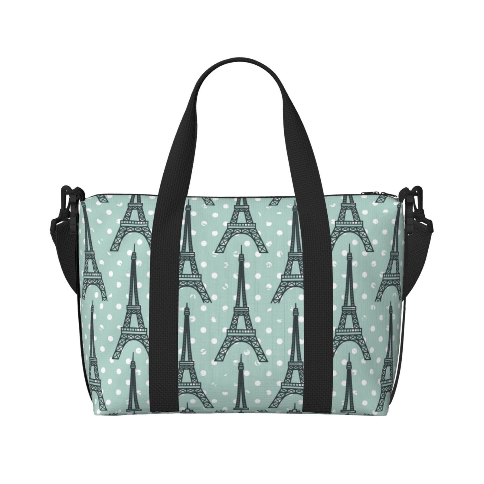 Duffle Bag for Travel Essentials - Eiffel Tower polka dots Duffel Bag ...