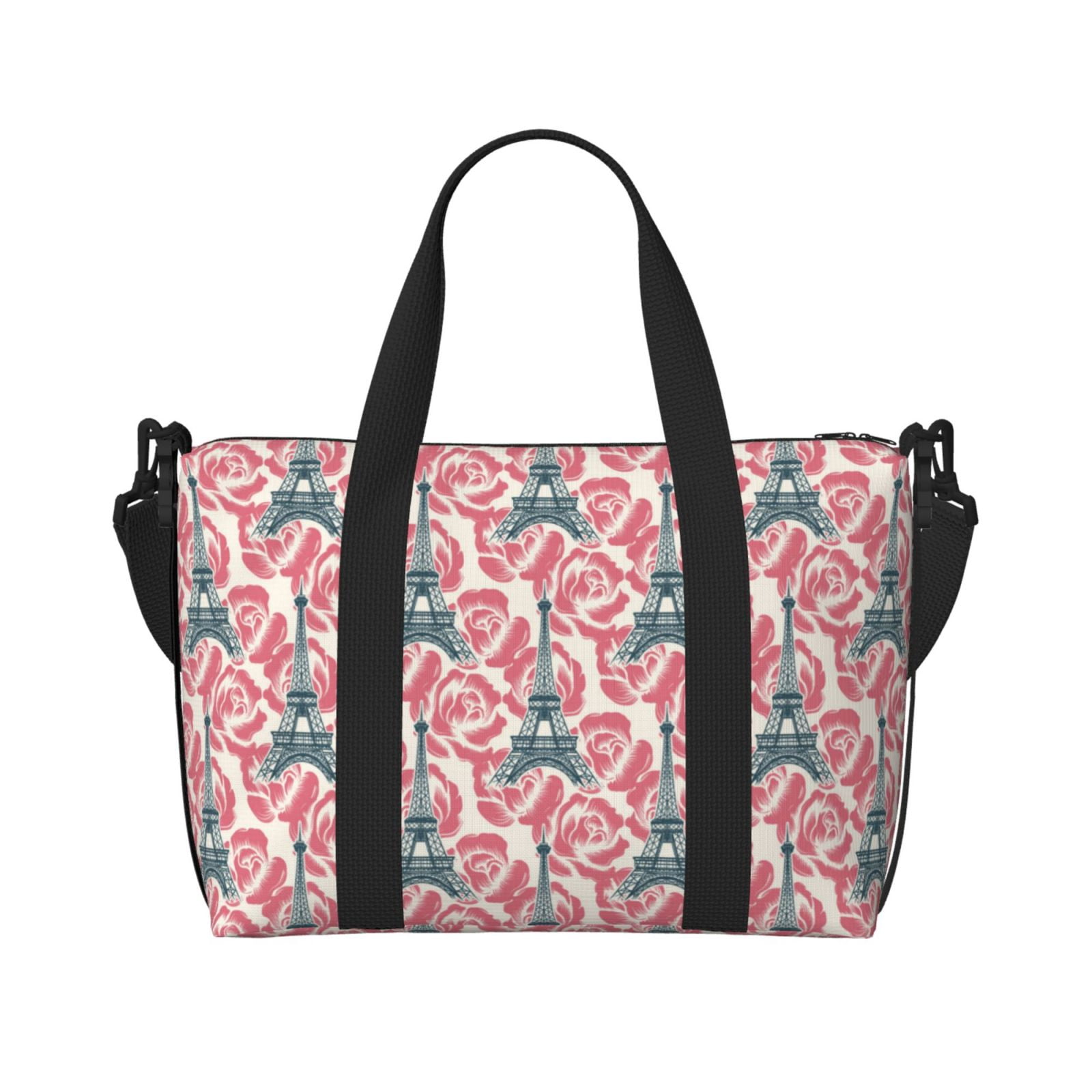 Duffle Bag for Travel Essentials - Eiffel Tower rose Duffel Bag Gym Bag ...