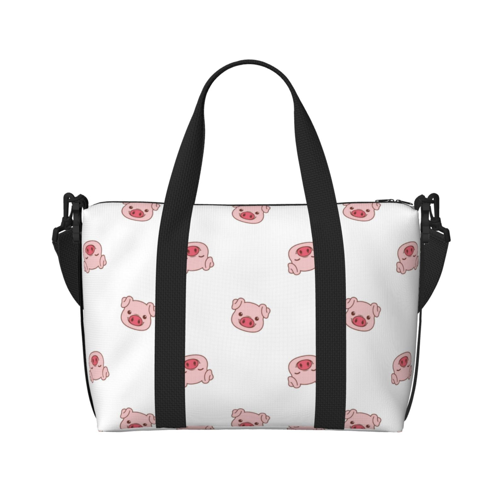 Duffle Bag for Travel Essentials - Pink Cute Pig Face Duffel Bag Gym ...