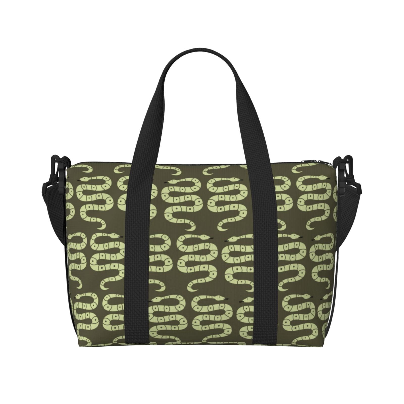 Duffle Bag for Travel Essentials - Simple Cartoon Cute Snake Green ...