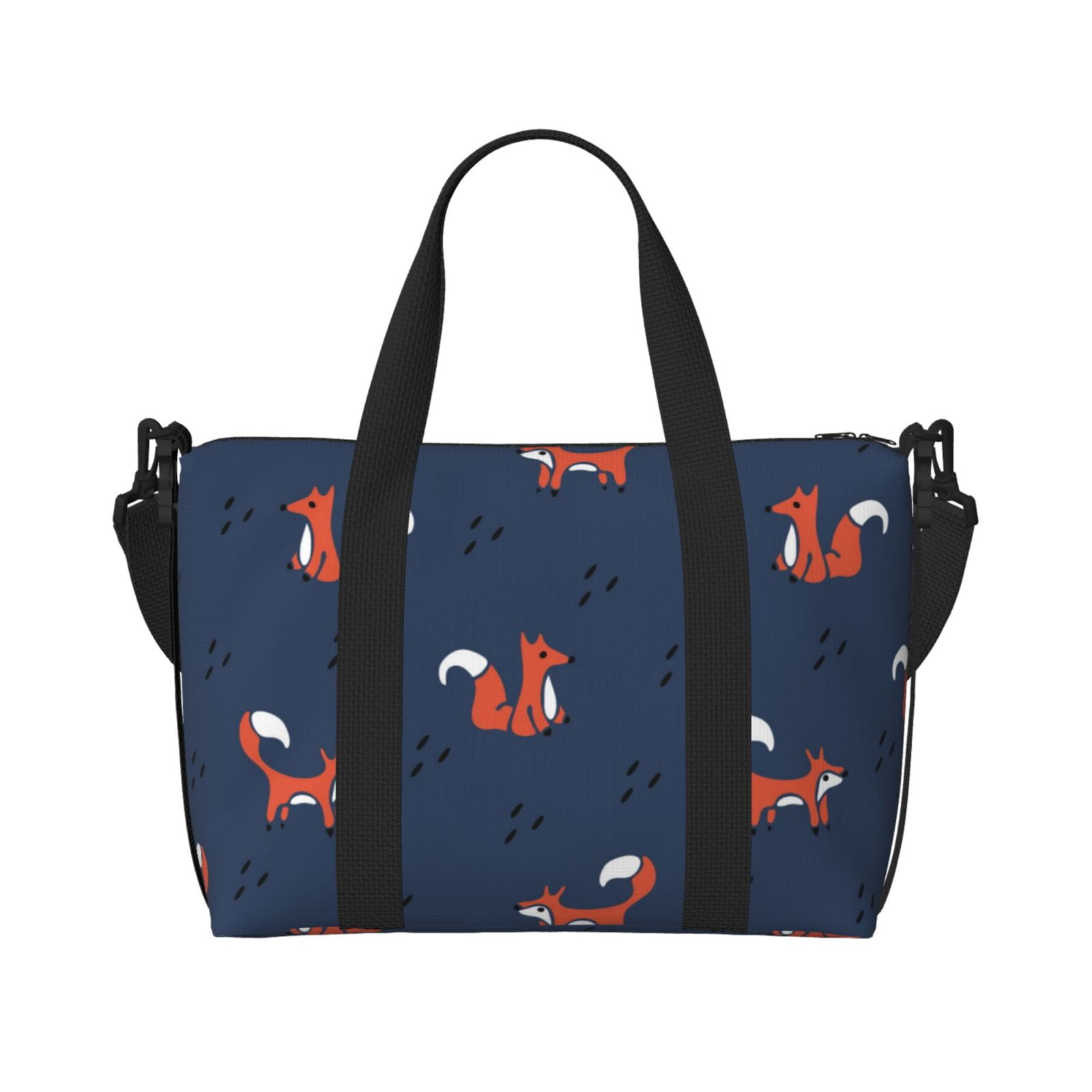 Duffle Bag for Travel Essentials - Simple Fox Print Duffel Bag Gym Bag ...