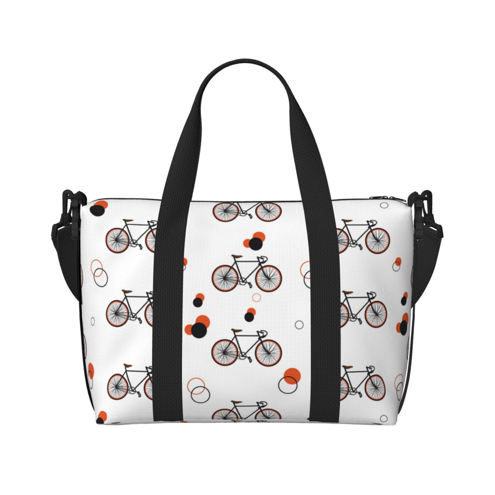 Duffle Bag for Travel Essentials - polka dots Bike Pattern Duffel Bag ...