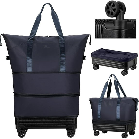 Duffle Bag with Wheels,Foldable Duffle Bag for Travel,Large Suitcases ...