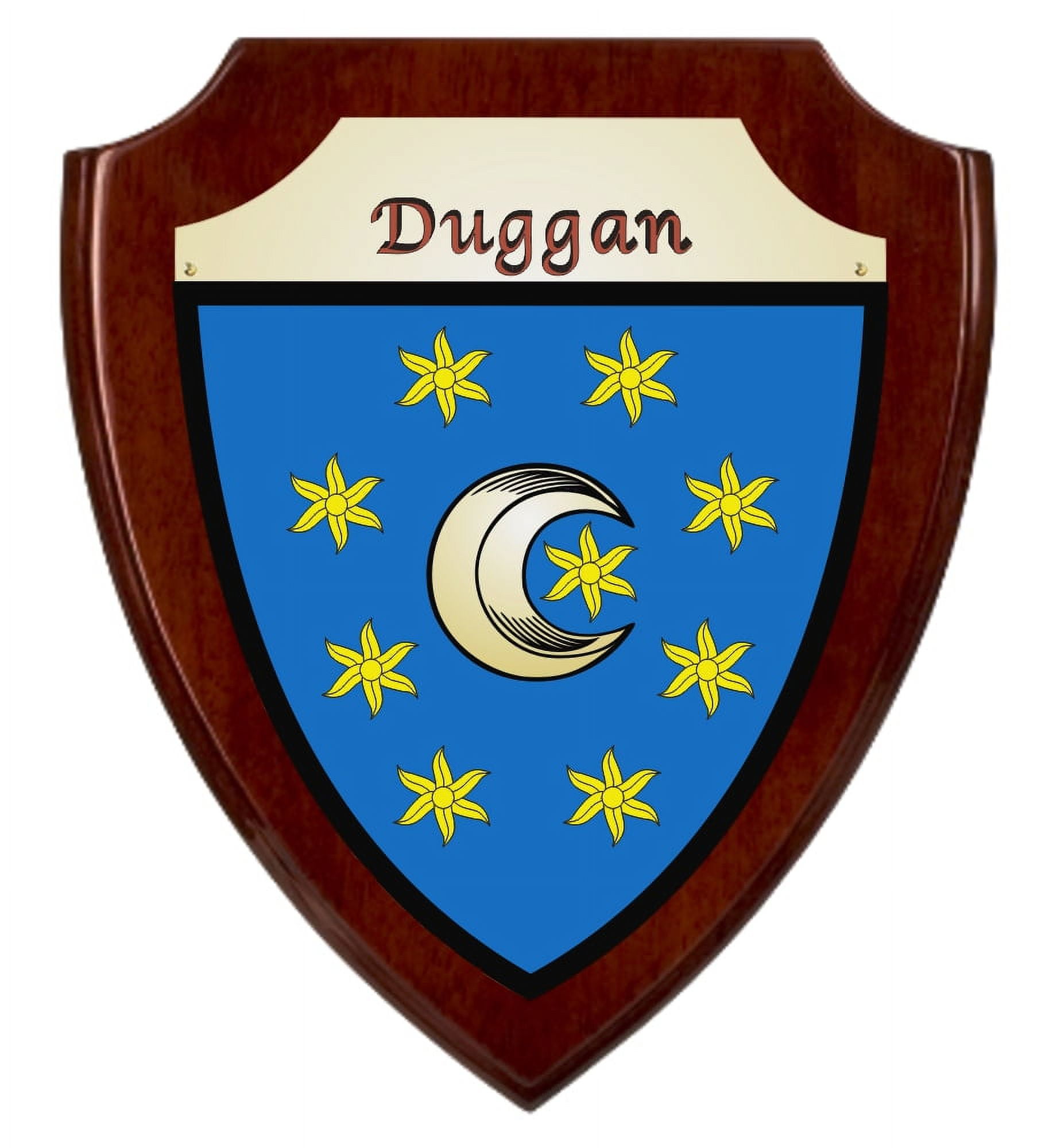 Duggan Irish Coat of Arms Shield Plaque - Rosewood Finish - Walmart.com