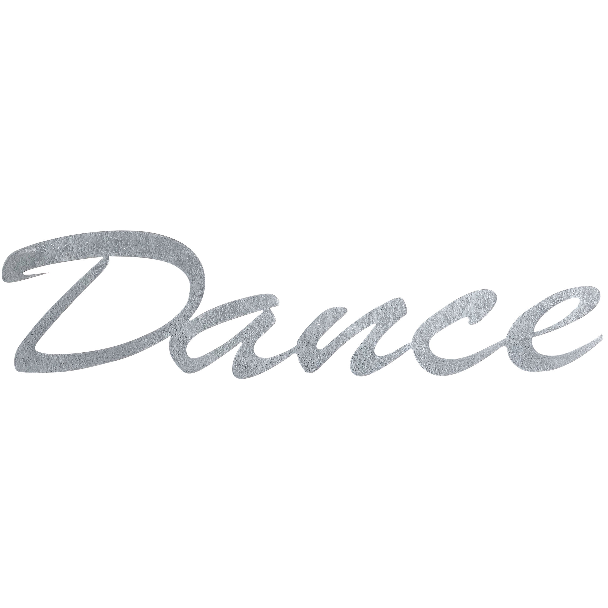 Dugout Creek Designs Dance Word Metal Decor, Hammered Silver - Walmart.com