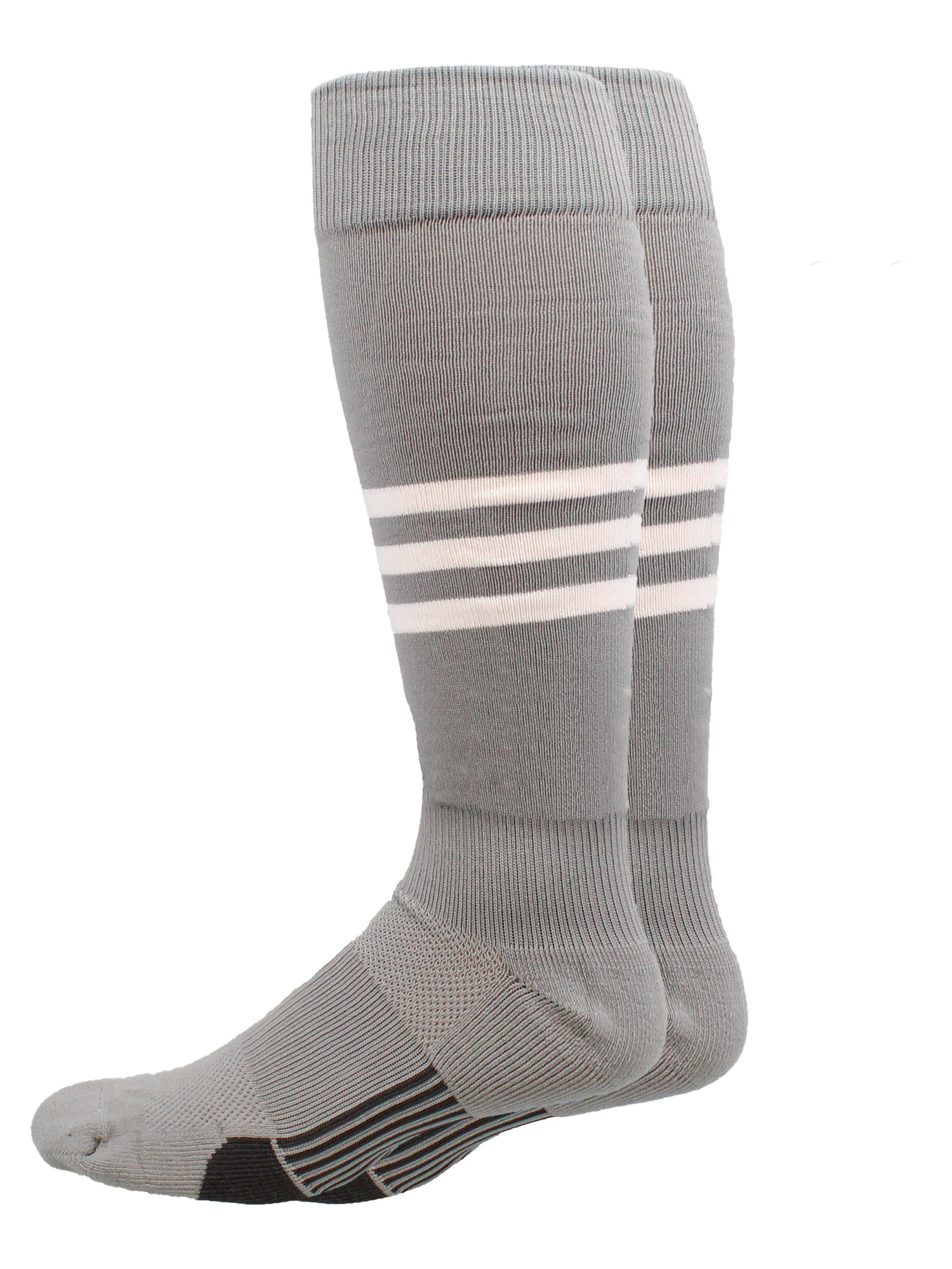 Dugout Striped Baseball Socks Pattern B (Grey/White, Medium) - Walmart.com