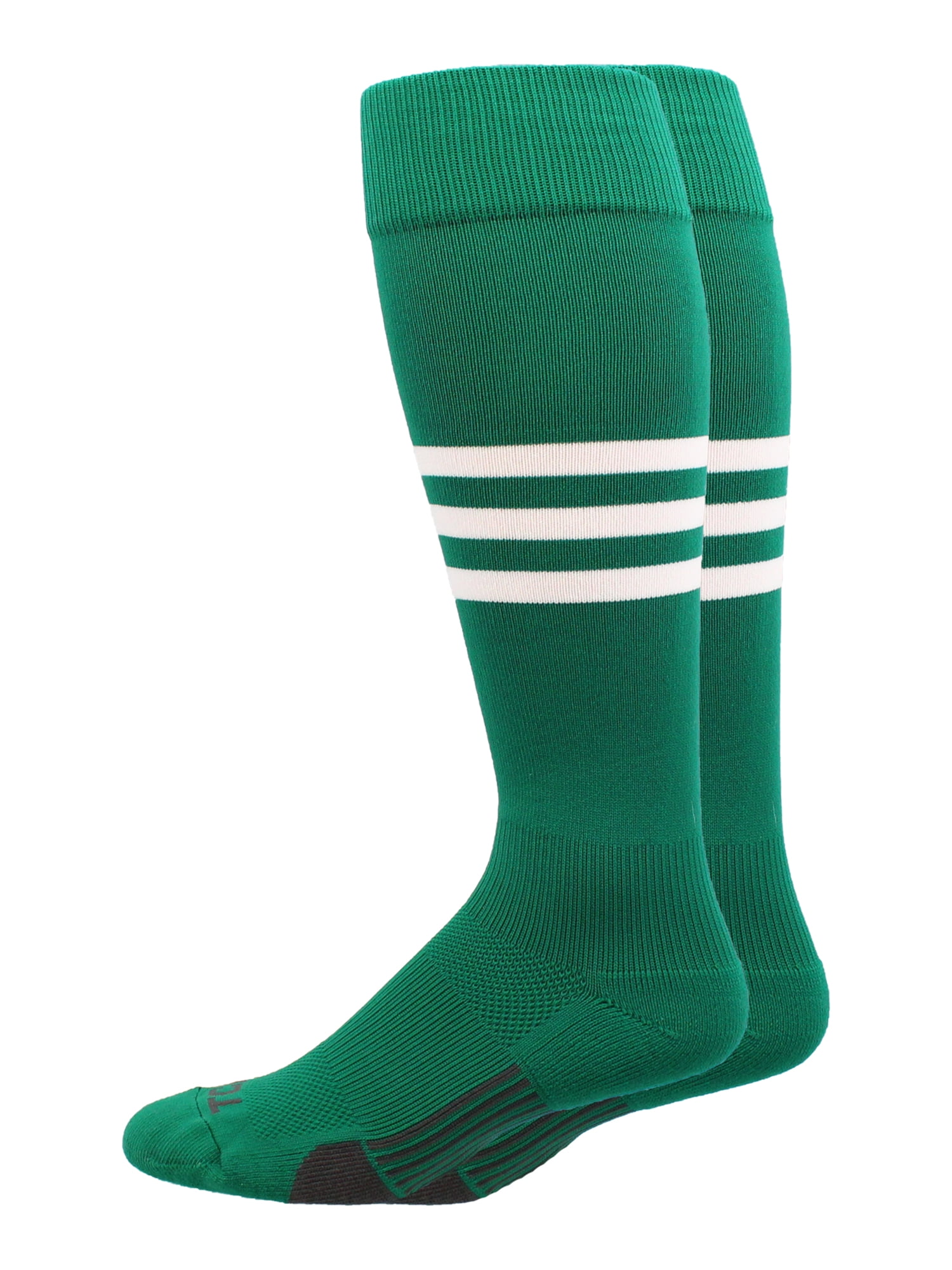 Dugout Striped Baseball Socks Pattern B (Kelly Green/White, Large ...