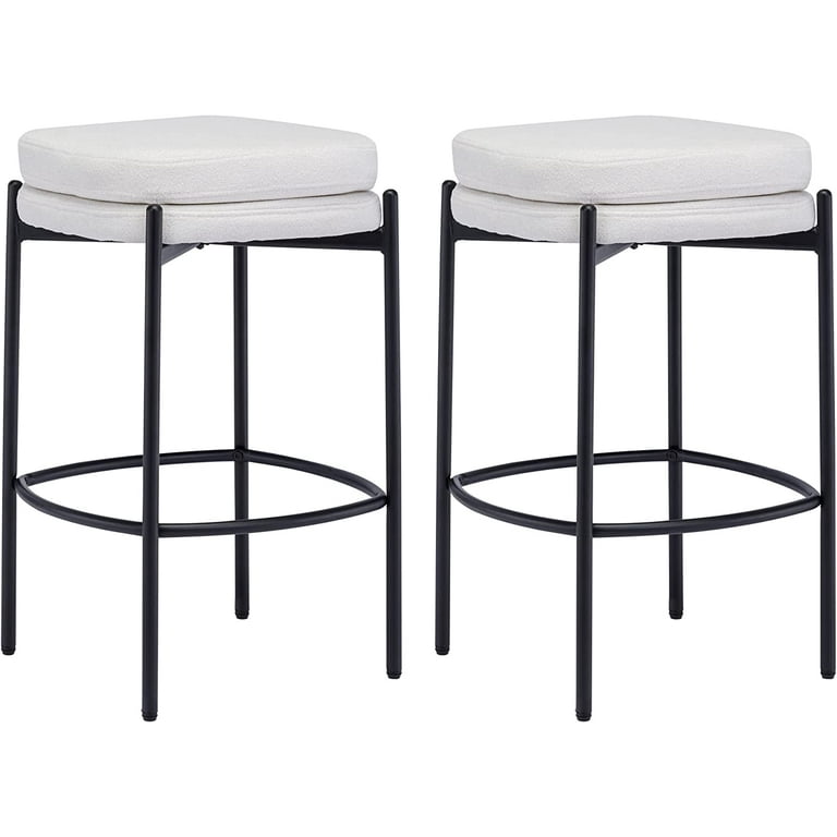 White Backless Counter Stools