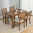 Duhome Dining Set 5-Piece Dining Room Set, 1 Solid Wood Dining Table ...