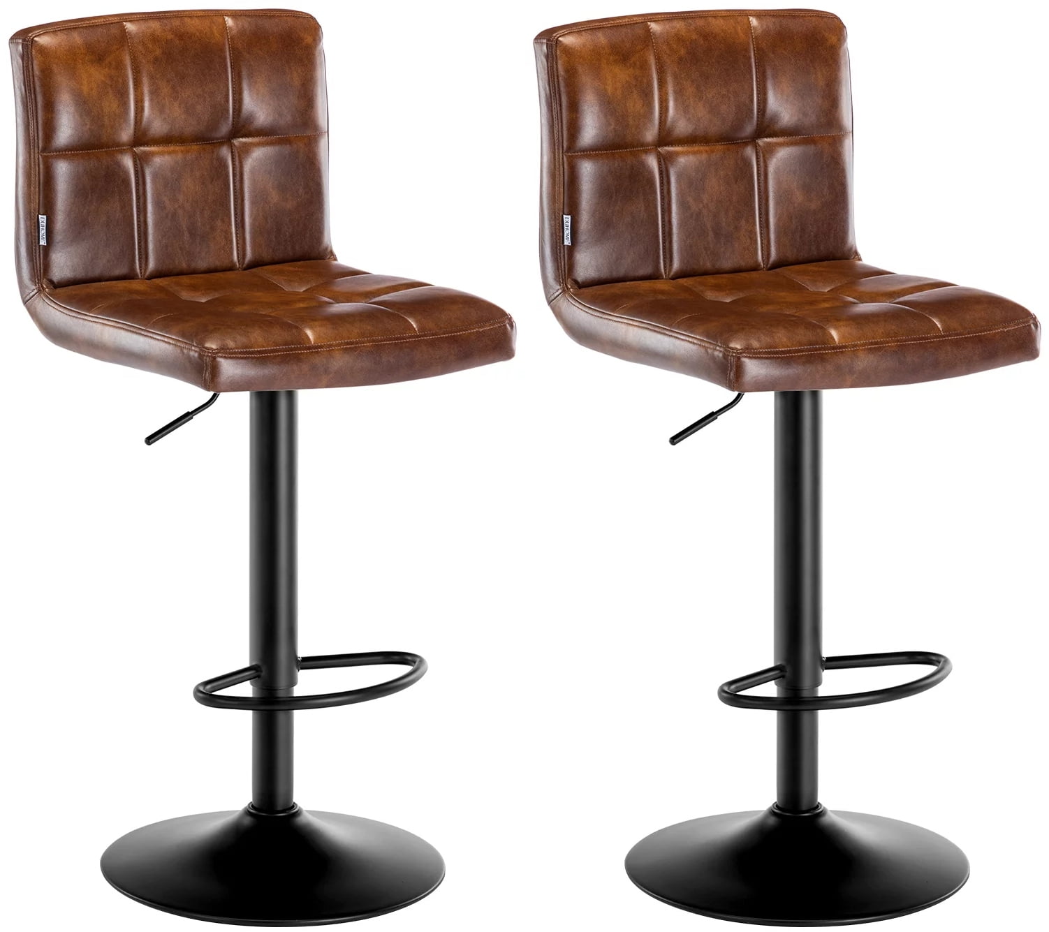 Duhome Adjustable Swivel Leatherette Bar Stools Set of 2, Kitchen ...