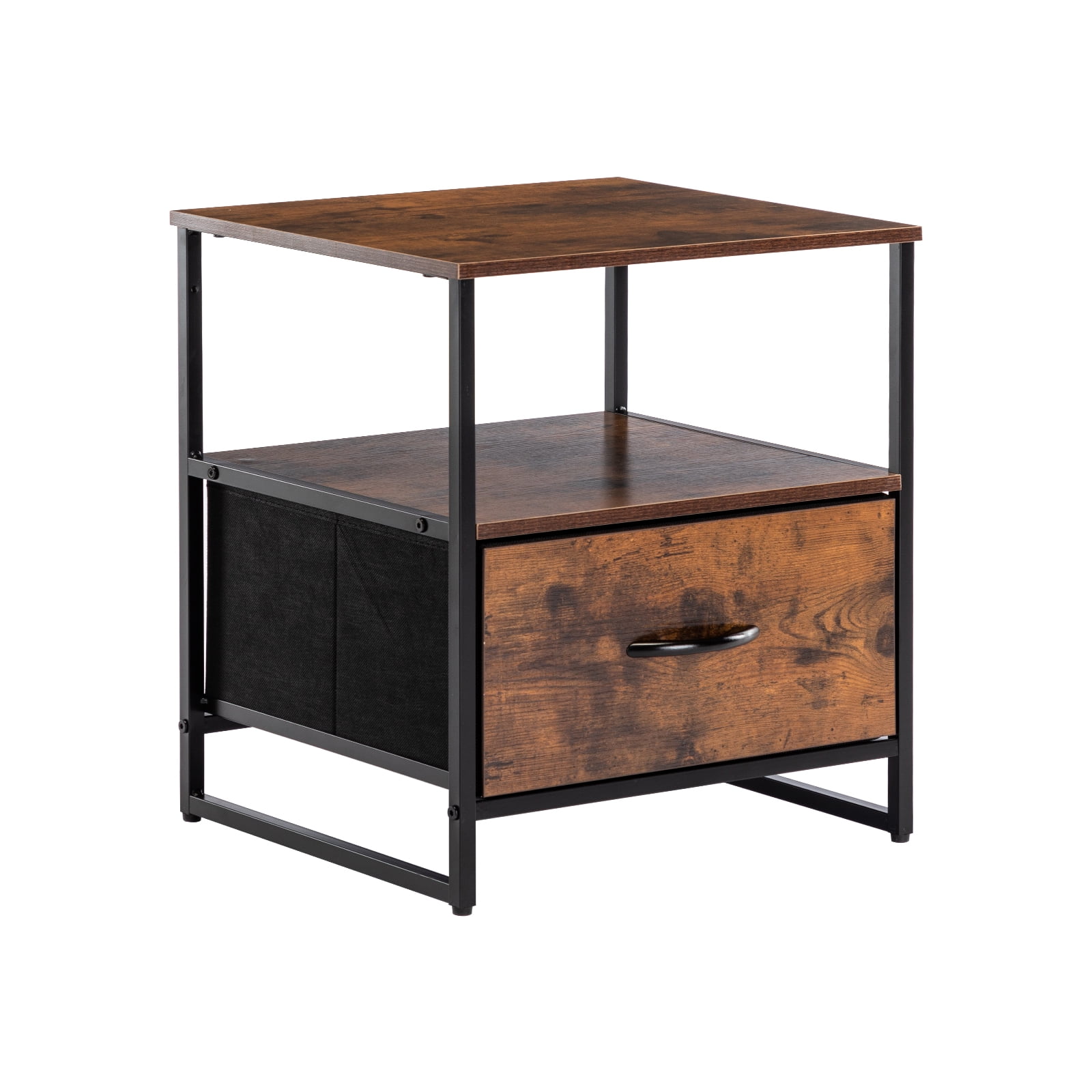 Duhome Elegant Lifestyle Side Table,Nightstand Dresser with 1 Fabric ...