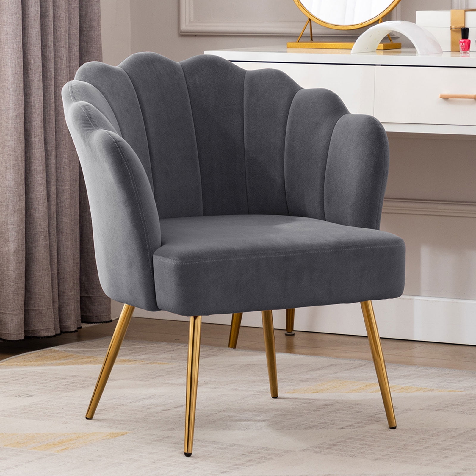 Duhome Elegant Lifestyle Velvet Makeup Vanity Chair Oversized Accent