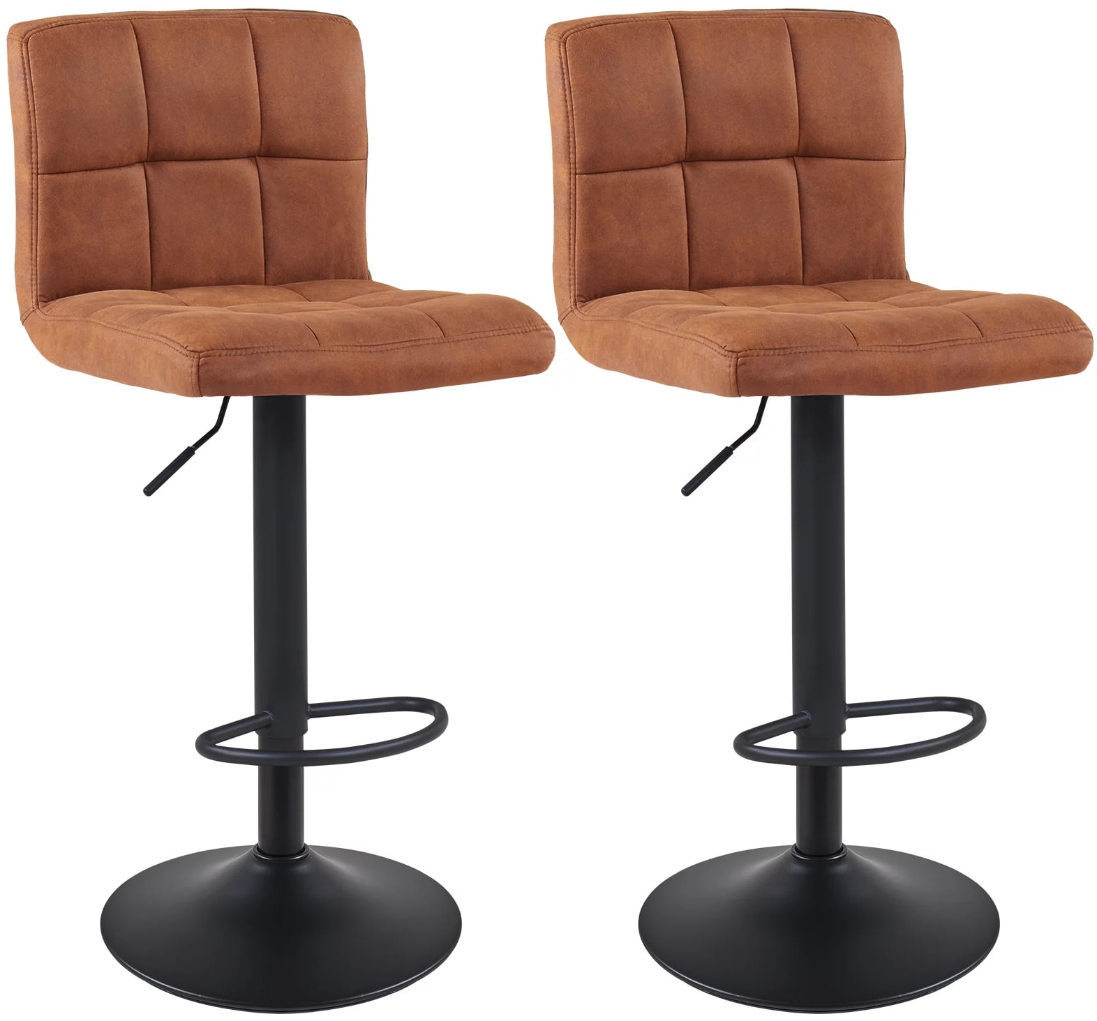 Duhome Modern Adjustable Bar Stools Set of 2, Swivel Counter Stools ...