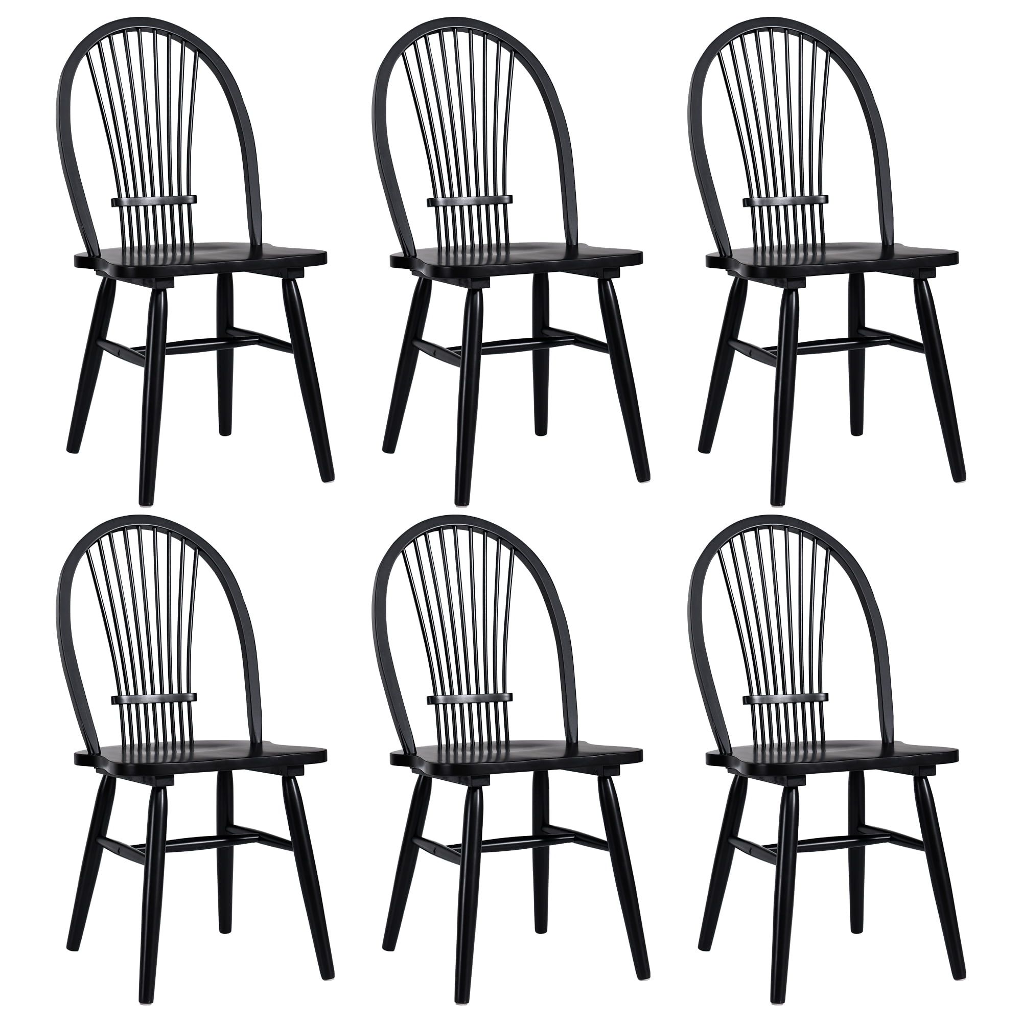 Duhome Modern Farmhouse Windsor Dining Chairs, Solid Wood Construction ...