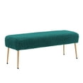 Duhome Modern Velvet Bench Ottoman Comfortable Footrest Stool Bench