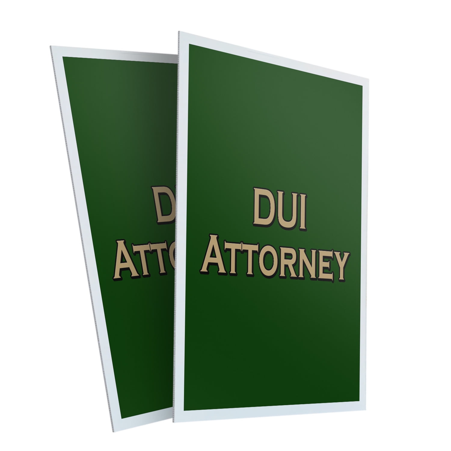 Dui Attorney (2-PACK) 24" x 36" Plastic Signs | Sign Insert 4mm ...