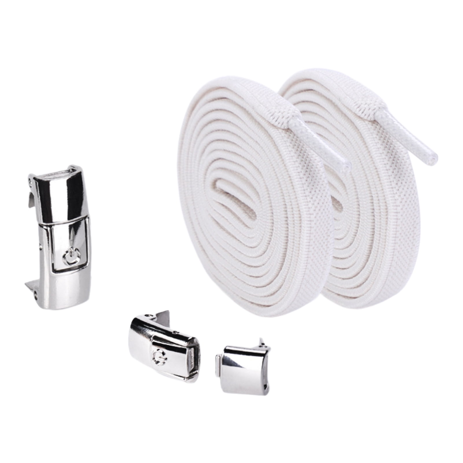 Duixinghas 1 Pair 8mm No Tie Shoelaces Buckle Closing Opening Flat ...