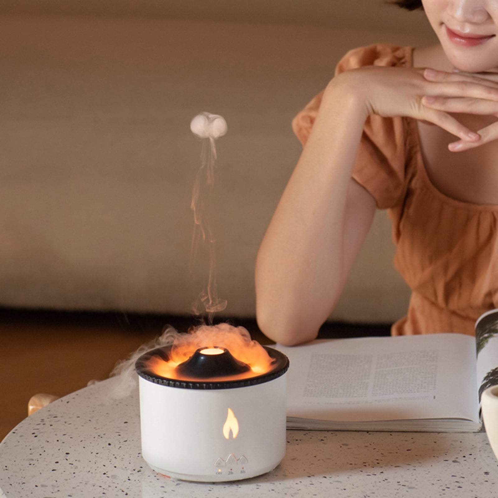 Duixinghas 1 Set 300ML Air Humidifier Jellyfish Spray Volcano Flame 2 ...