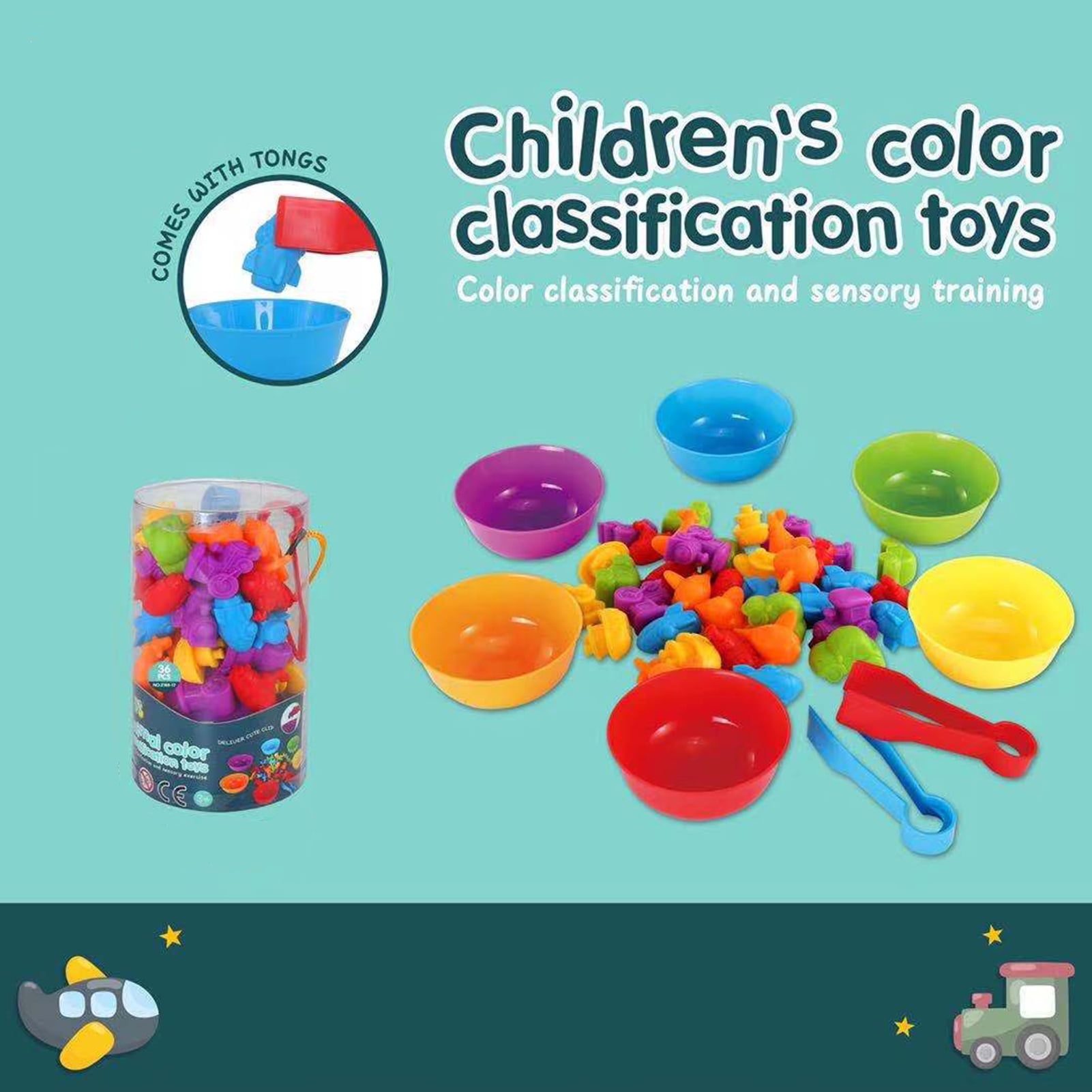 Duixinghas 1 Set Animal Counting Toy Colorful Educational Creative ...