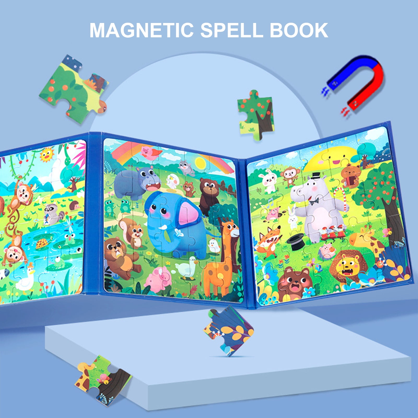 Duixinghas 1 Set Magnetic Puzzle Smooth Surface Bright Color Preschool ...