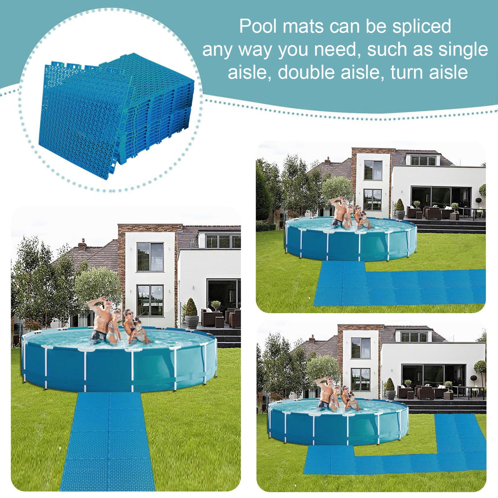 Duixinghas 10 Pcs Swimming Pool Drainage Mat Dirt Entry Preventation ...