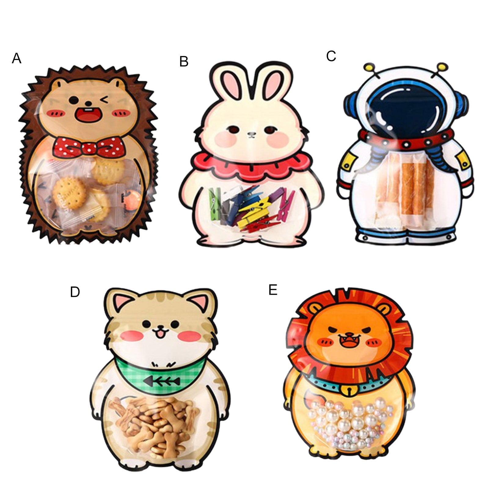 Duixinghas 10Pcs Candy Bag Visible Window Animal Style Cute Little ...