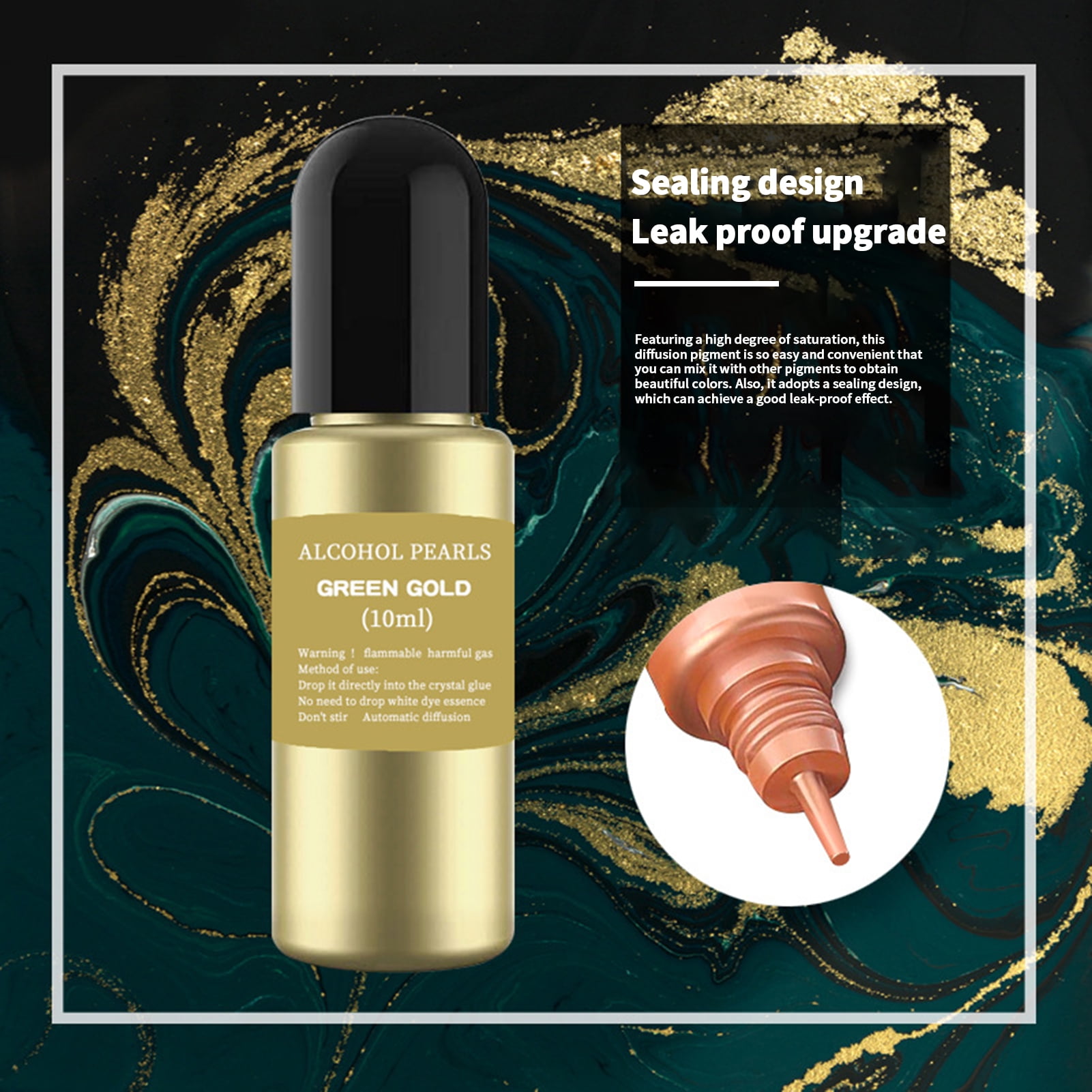 Duixinghas 10ml Diffusion Pigment DIY 3D Ink Metal Pigment Alcohol ...