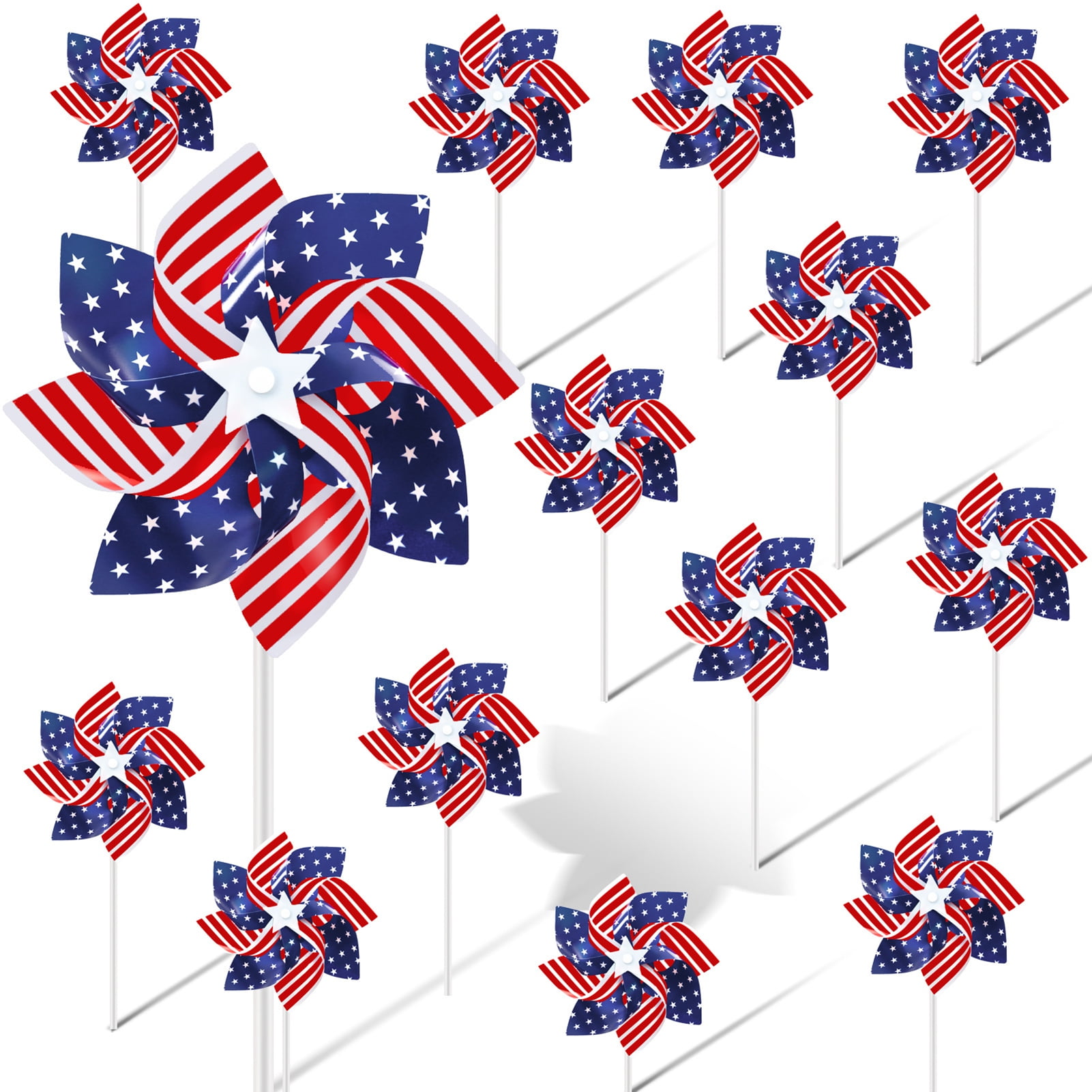 Duixinghas American Flag Windmill Independence Day Red White Blue ...