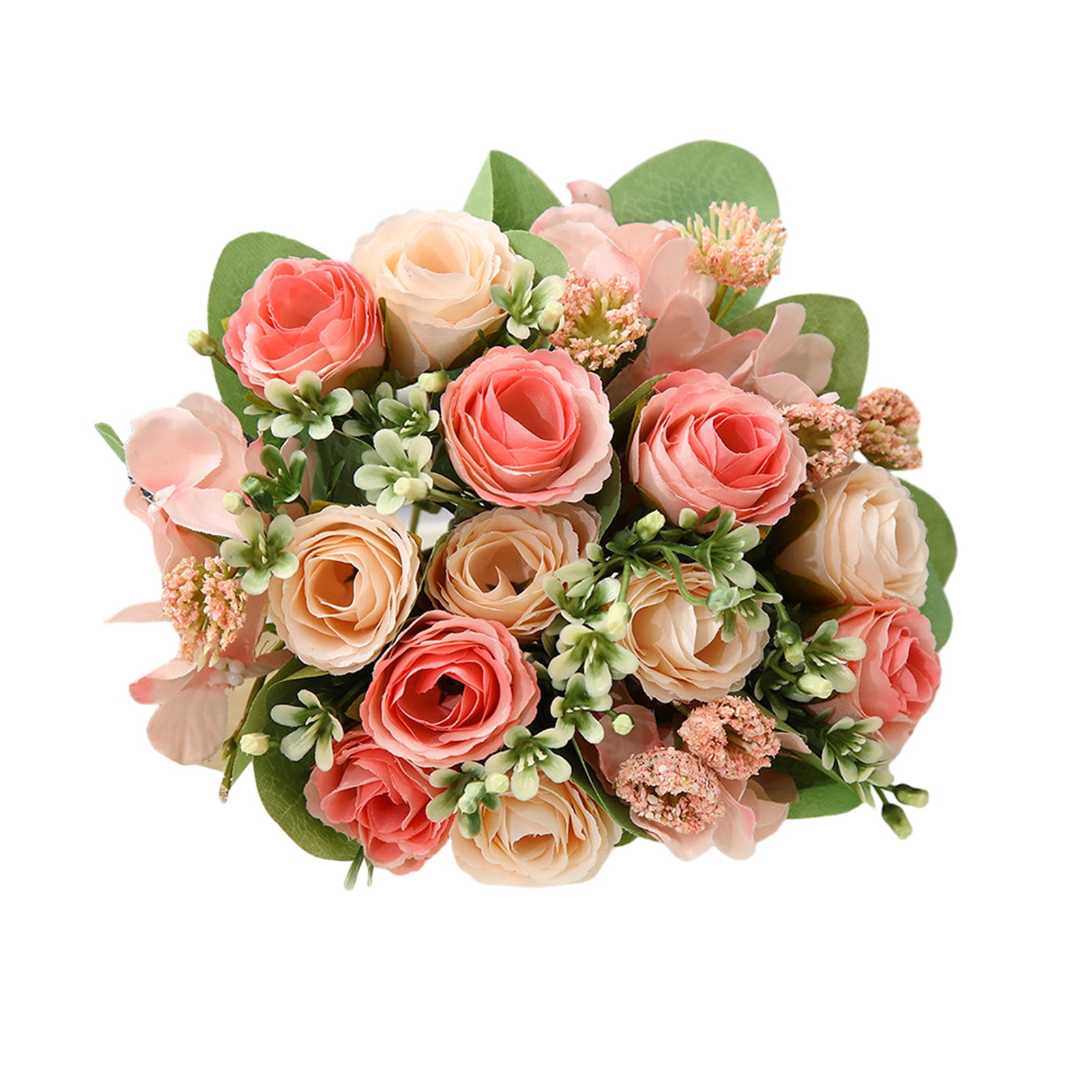 Duixinghas Artificial Rose Bouquet Artificial Rose Hydrangea Bouquet ...