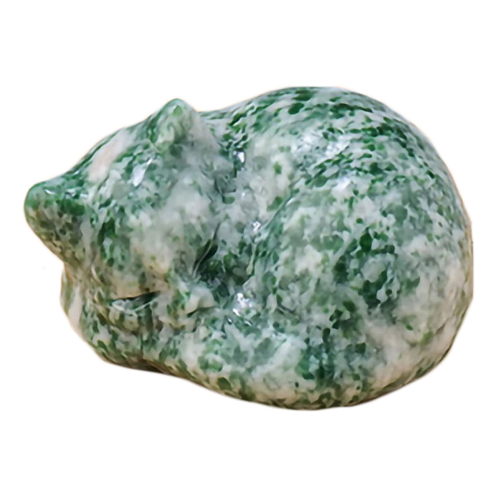 Duixinghas Fake Crystal Figurine Lucky Cat Decor Faux Crystal Healing ...