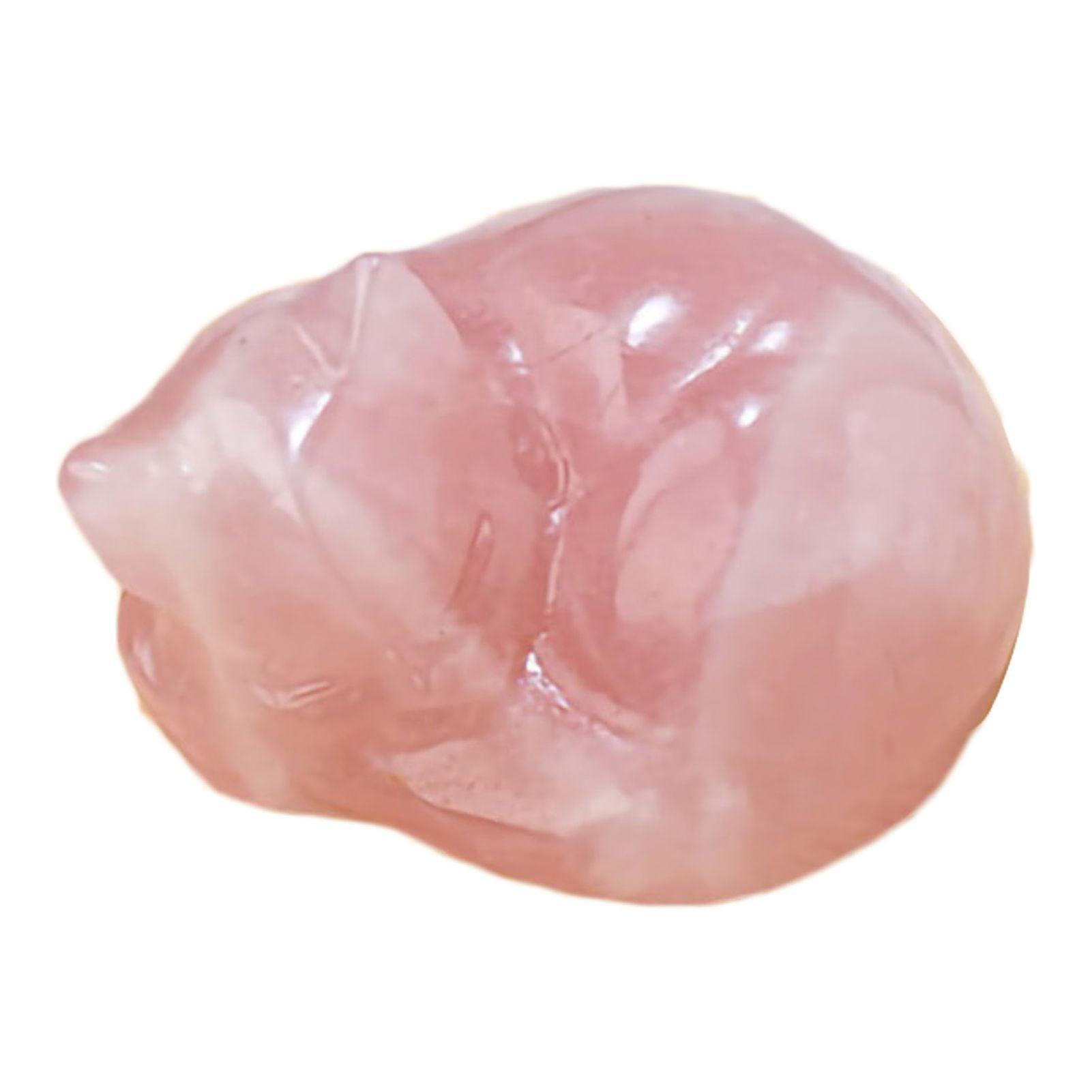 Duixinghas Fake Crystal Figurine Lucky Cat Decor Faux Crystal Healing ...