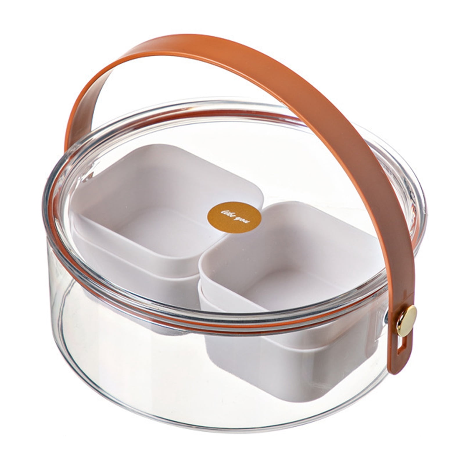 Duixinghas Fruit Plate Compartment with Transparent Lid Grip Handle ...