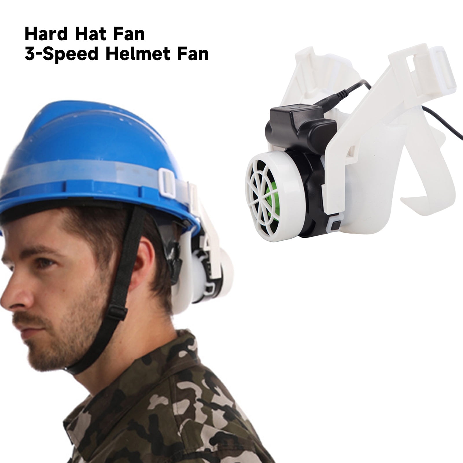Duixinghas Helmet Fan Safety Cap Fan Air Cooling Fan 3 Gear Adjustment ...