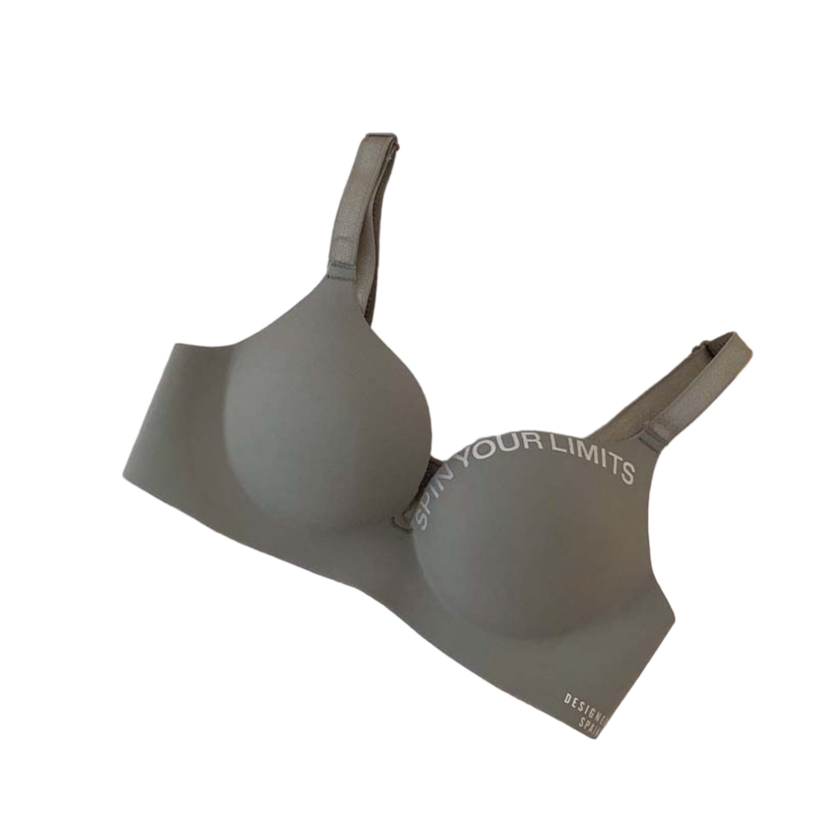 Duixinghas Women Bra Letter Print Adjustable Strap No Steel Ring Push ...