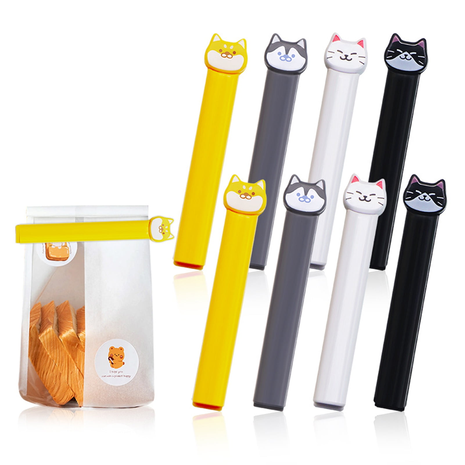 Dujiujun 1/4 Pcs Sealing Clips for Food Storage Reusable Bag Clamp ...