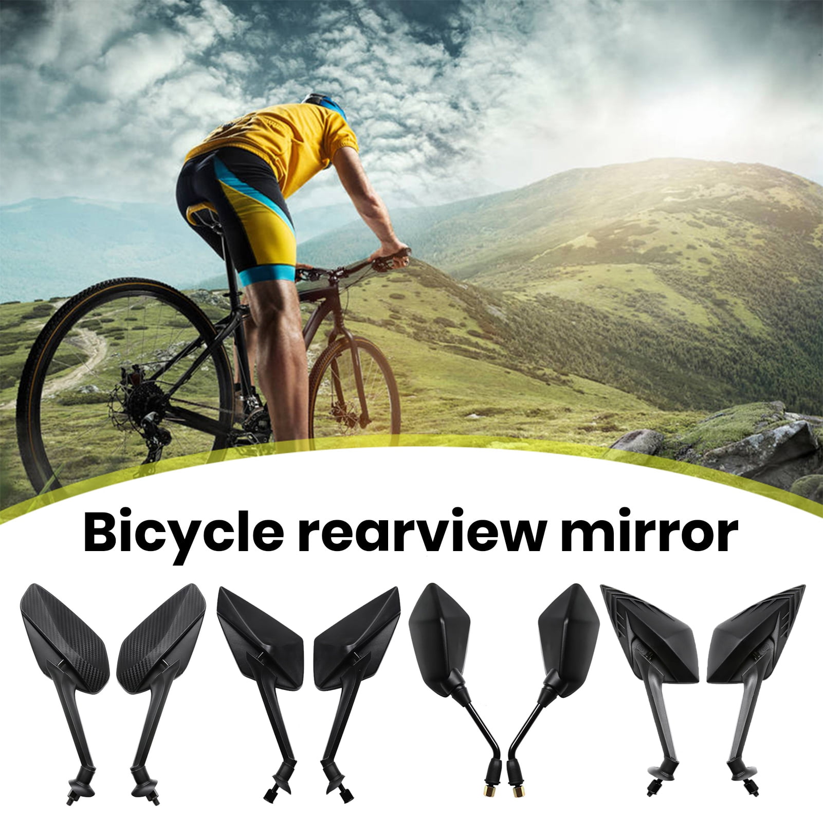 Dujiujun 1 Pair Bike Mirror Bicycle Rear View Mirror with Scratch ...